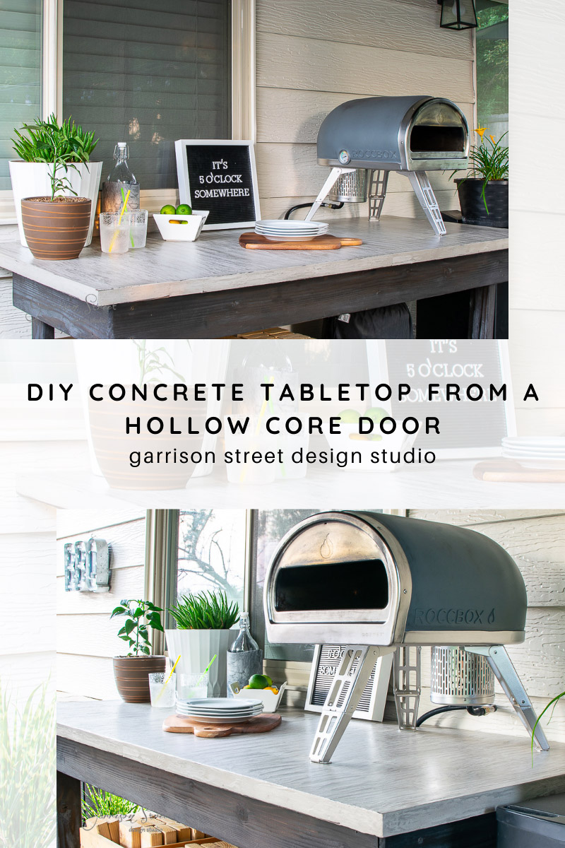 DIY Outdoor Concrete Tabletop from a Hollow Core Door
