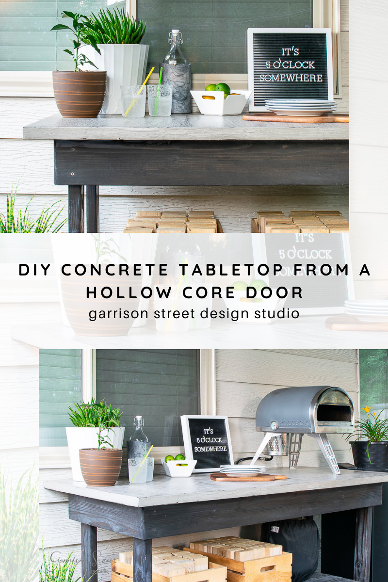 DIY Outdoor Concrete Tabletop from a Hollow Core Door